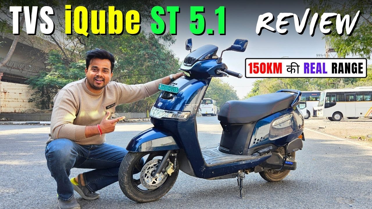Tvs iQube ST17 Top Model Review - 5.1Kwh Battery Pack | 150KM Range | 2025 Tvs Icube Electric ...