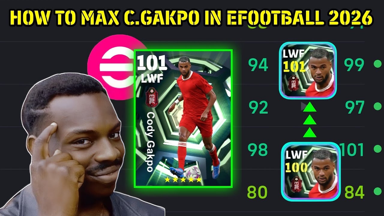 How to max Cody Gakpo in efootball 2026 | C. Gakpo level max in ...