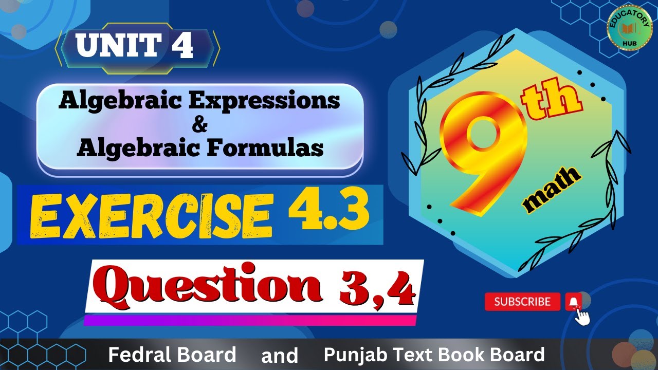 Class 9th Math|| Chapter 4, Exercise 4.3, Question 3,4 ||@Educatoryhub ...