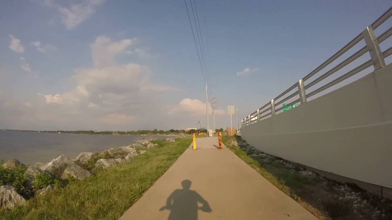 Bicycling the Hathaway Bridge - Panama City, Florida - YouTube