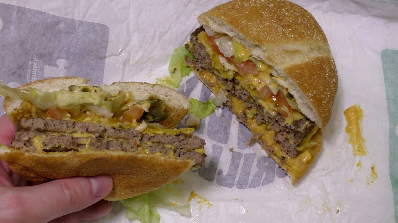 Cheesy Nacho Lover Beef Double [Burger King Fancy Burger] - YouTube