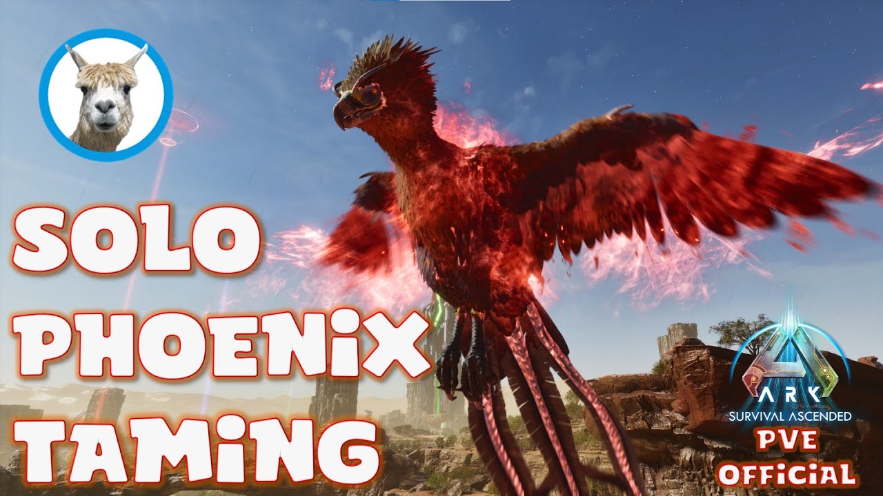 Solo Phoenix Taming - Official PVE - Ark Survival Ascended - YouTube
