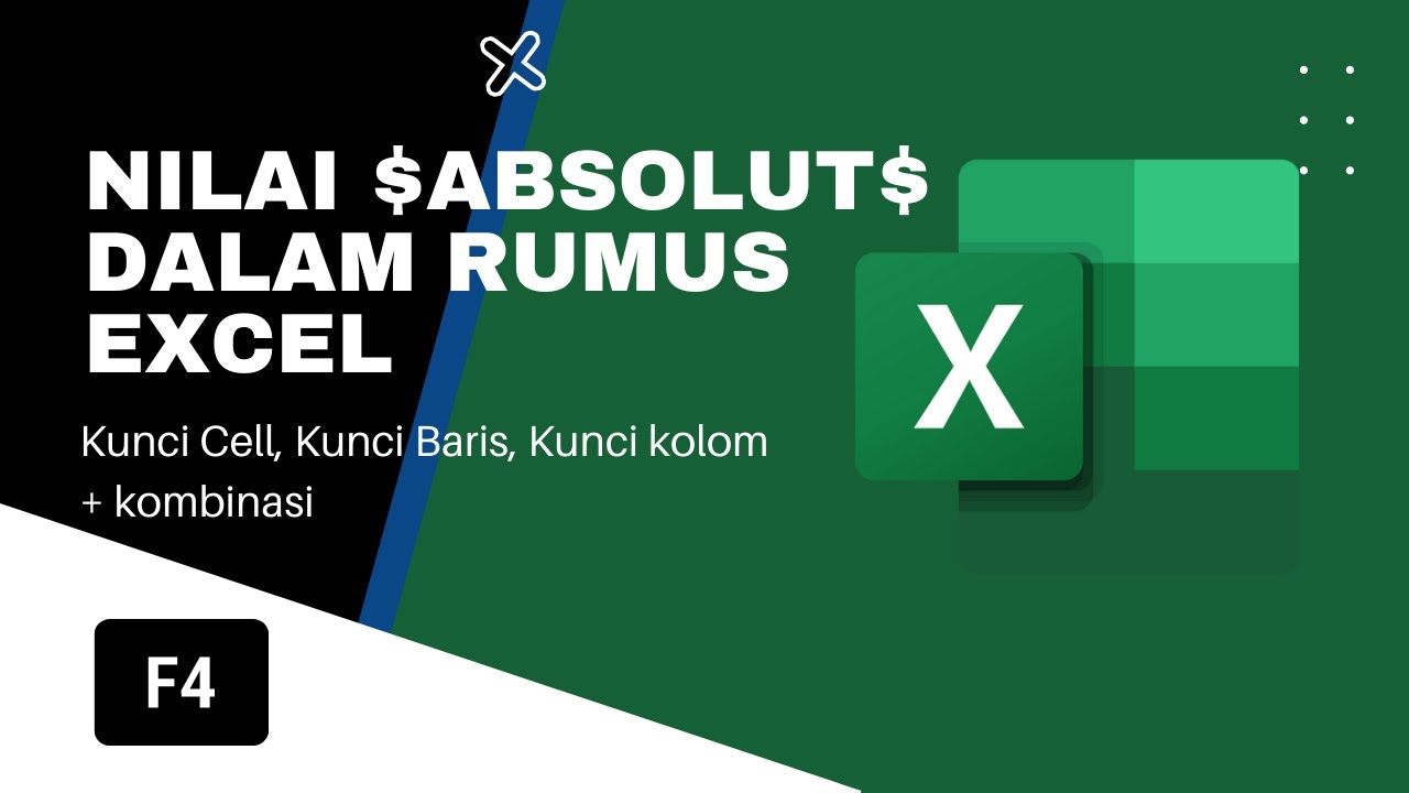 Cara gunakan nilai absolut dalam rumus excel - YouTube