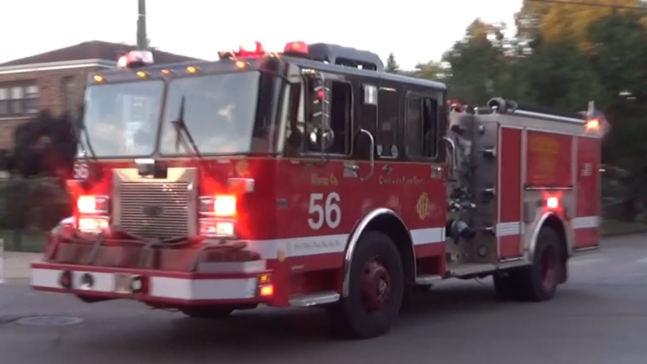 Chicago Fire Dept Engine 56 Responding - YouTube