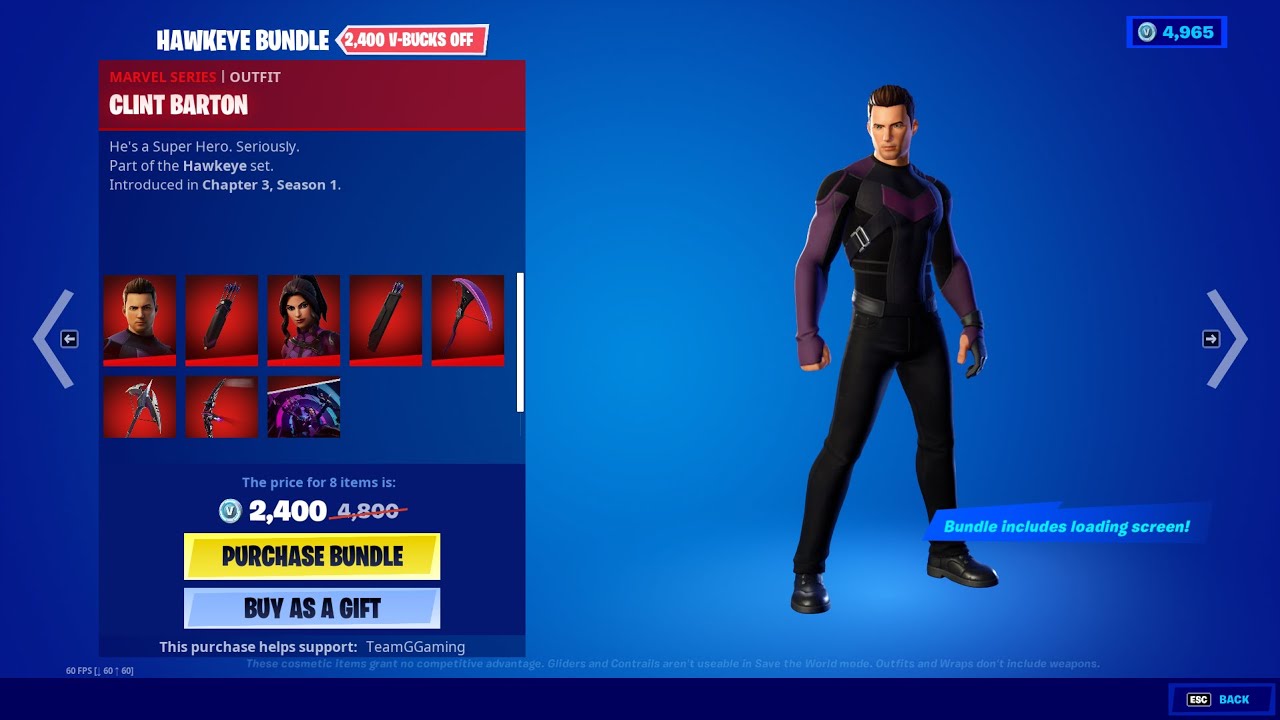 Fortnite Item Shop 1/20/2022 NEW HAWKEYE BUNDLE - YouTube