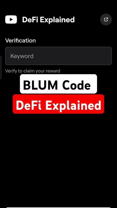 DeFi Explained Code | Blum Code DeFi Explained | Blum Code | Blum YouTube Code #blum # ...