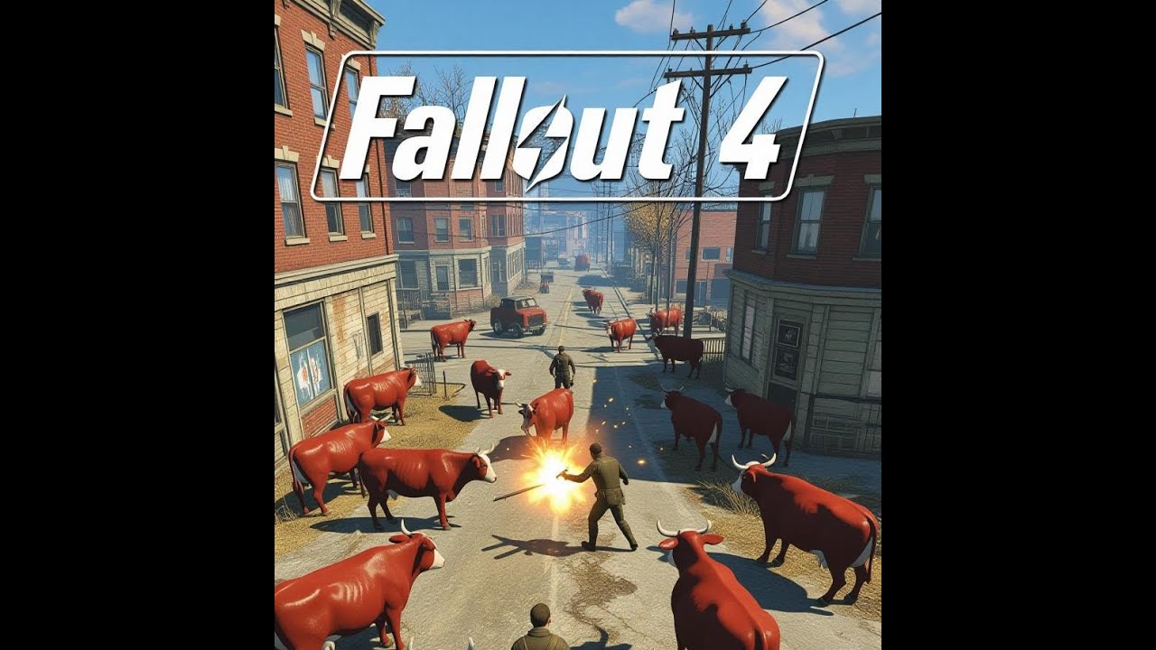 Fallout 4 Cow Level Invasion the night continues - YouTube