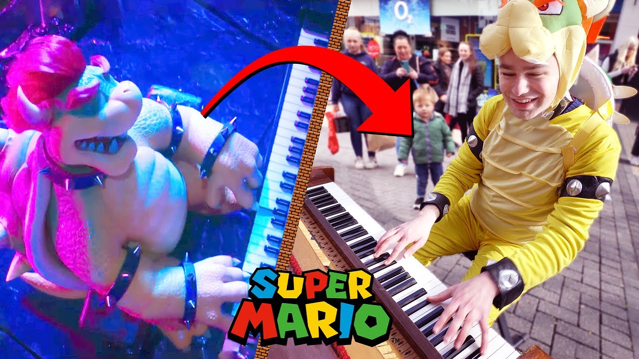 I Played SUPER MARIO Songs on Piano in Public! - YouTube