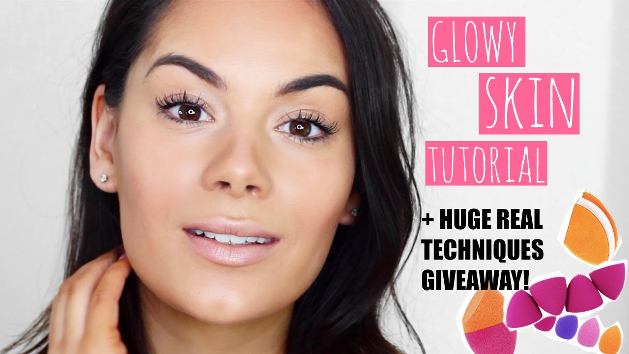 GLOWY SPRING MAKEUP TUTORIAL, NEW REAL TECHNIQUES SPONGES + HUGE ...