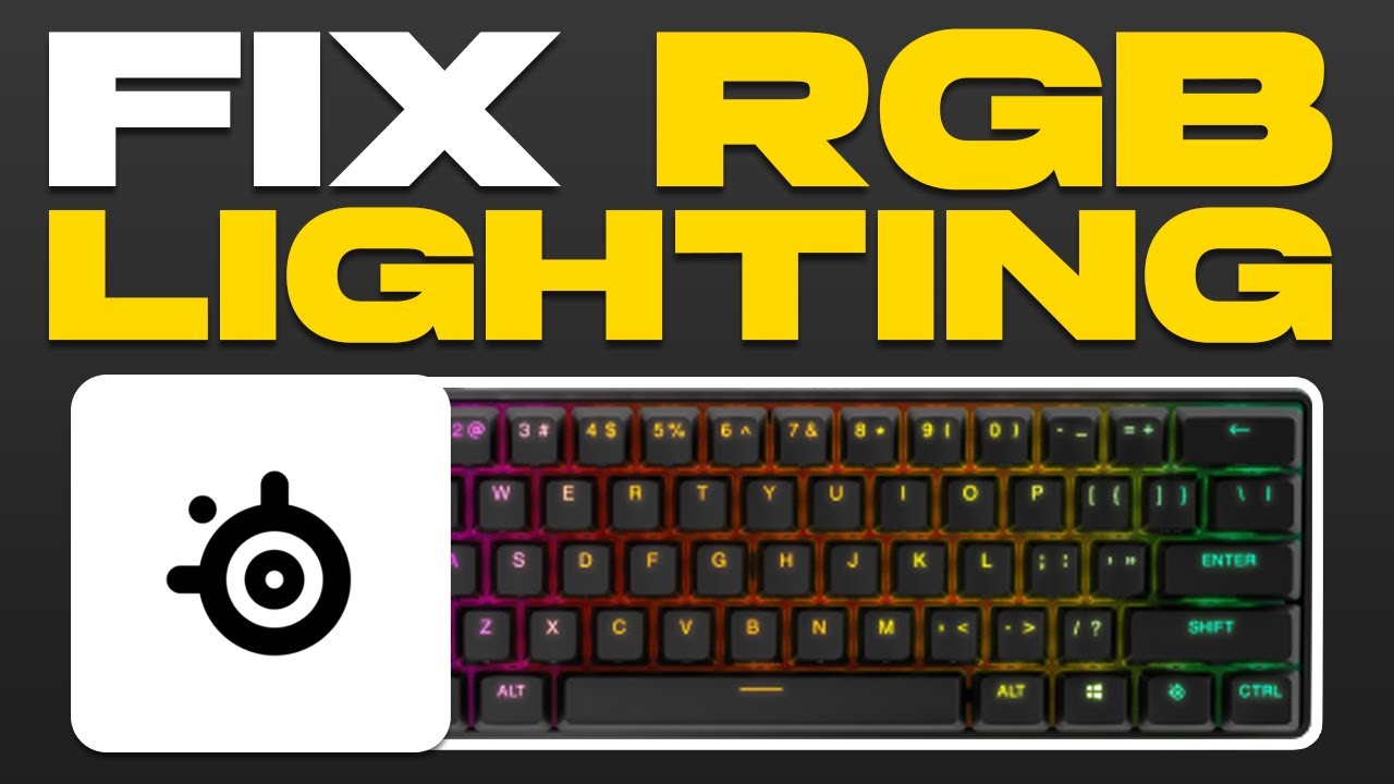 How To Fix RGB Lighting On Steelseries Apex Pro Mini - YouTube