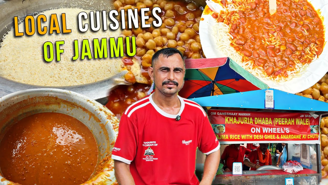 LOCAL Cuisines of Jammu | Peerah Rajmah Chawal देसी घी | Cheeseburst ...