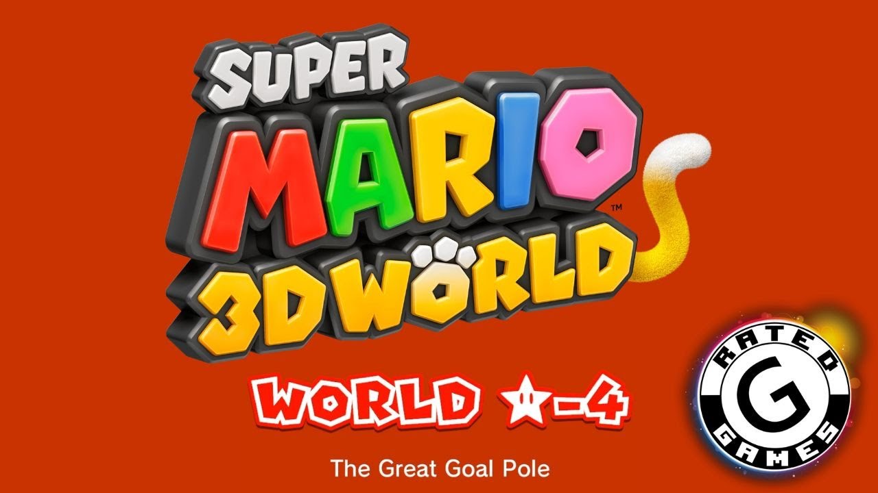 Super Mario 3D World No Commentary - World Star-4 - The Great Goal Pole ...