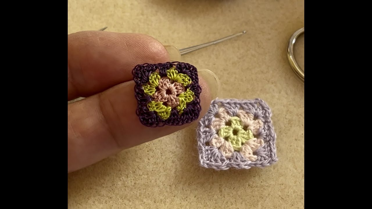 Threads I used to make the micro , miniature crochet granny squares and ...