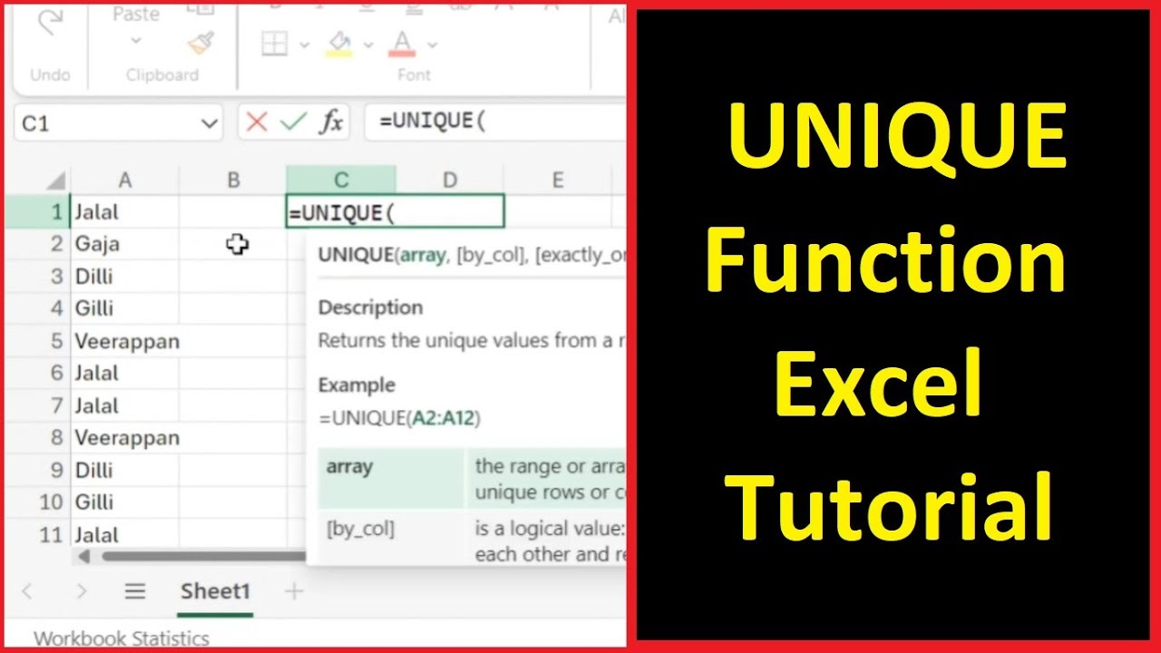 Extract Unique Values In Excel With The UNIQUE Function In 60 Seconds extract-unique-values-in-excel-with-the-unique-function-in-60-seconds