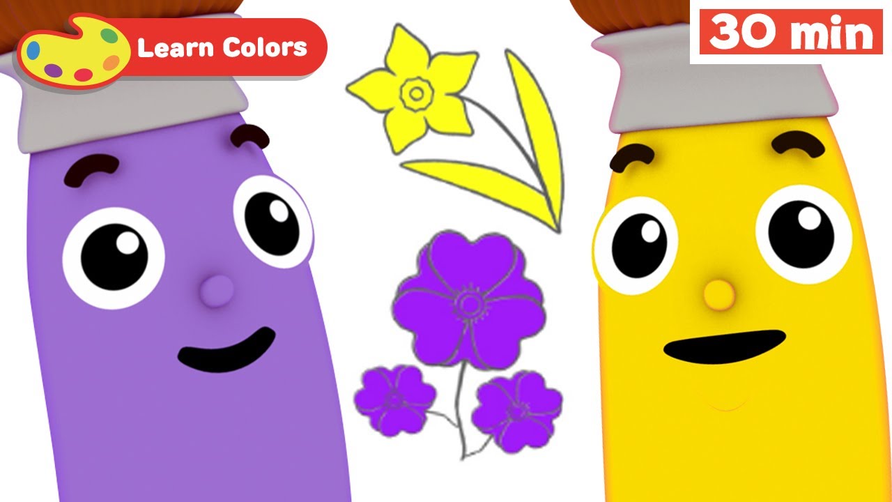 Kids Learn Colors with Petey Paintbrush | Early Learning Videos for ...