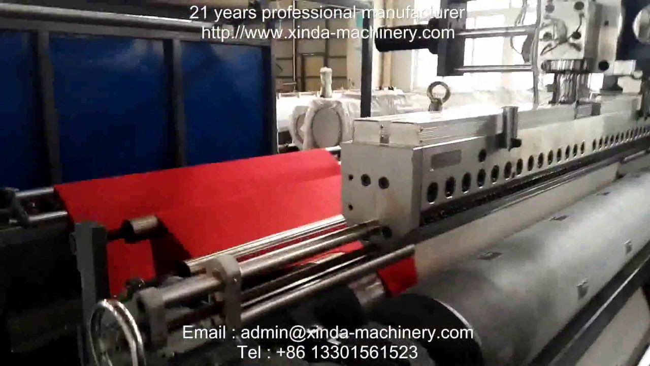 carpet coating TPE machine - YouTube