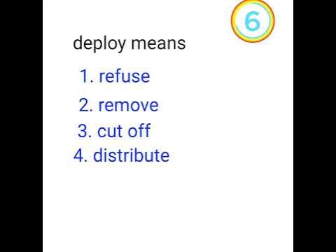 Deploy meaning in English। deploy meaning in hindi - YouTube