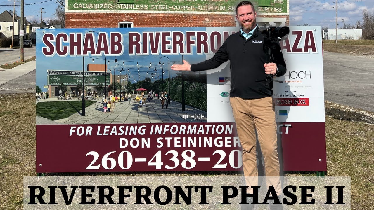 Riverfront Phase 2 update in downtown Fort Wayne! - YouTube