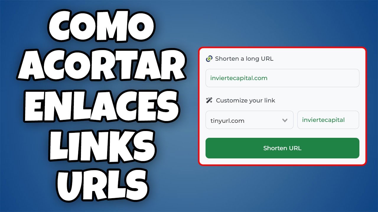 COMO ACORTAR UN LINK, ENLACE Y URL DE UNA PAGINA WEB GRATIS FACIL Y RAPIDO EN 2025 - YouTube