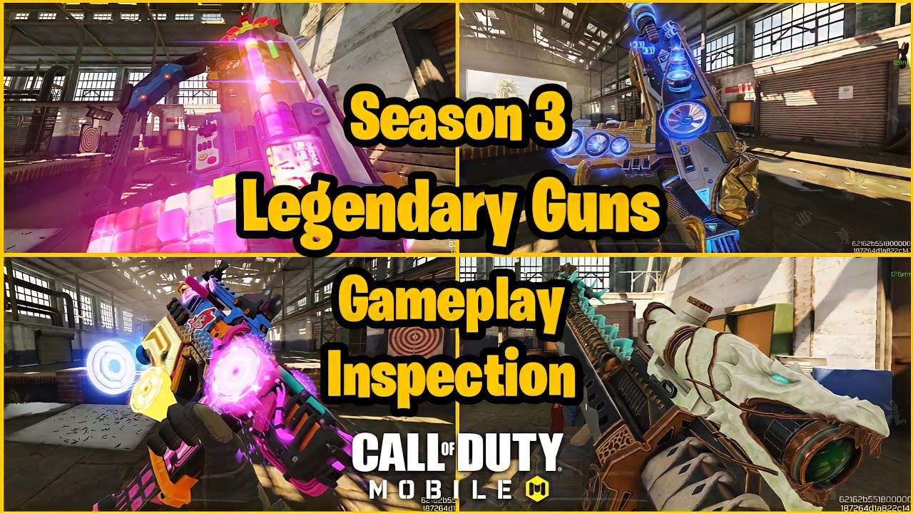 S3 All Legendary Guns Gameplay Iron Sights and Weapons Inspection Codm ...