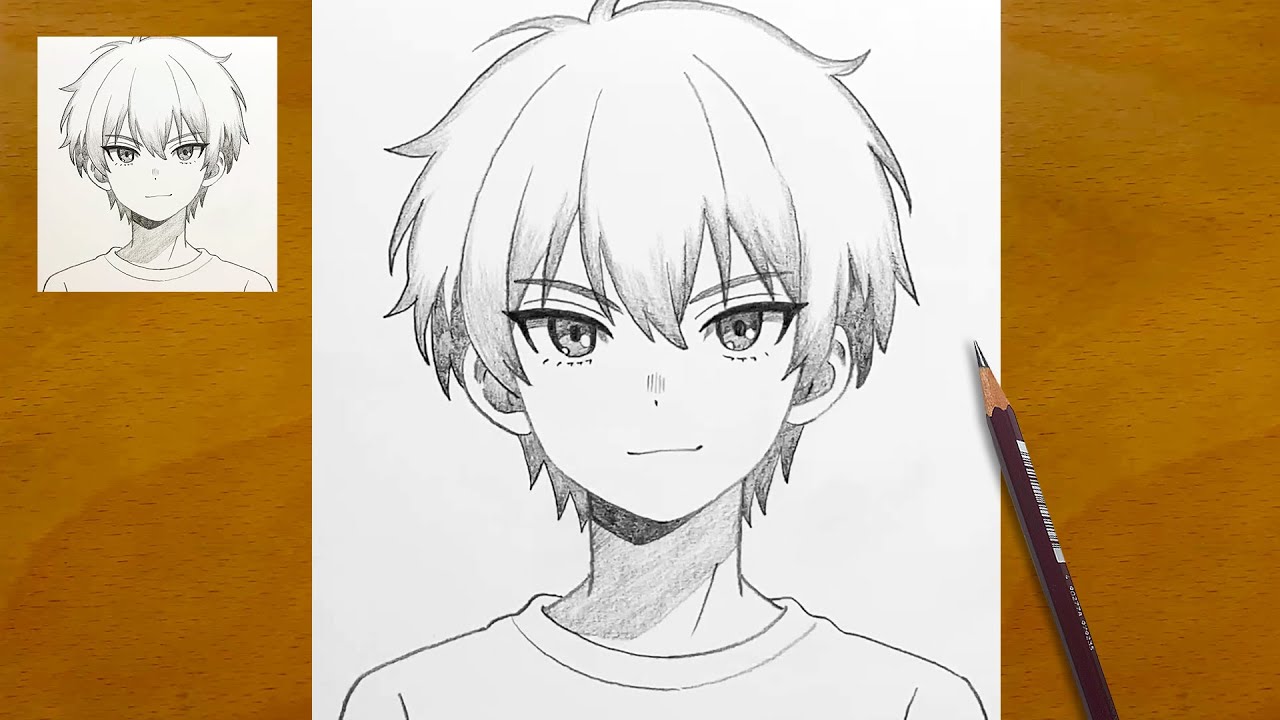 How to Draw an Anime Boy || Step by Step Anime Art || Easy Sketch ...