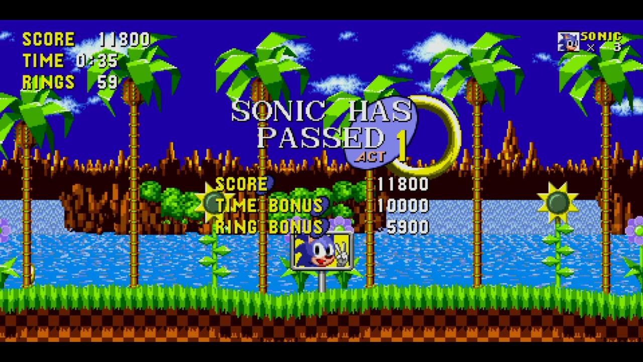 Let's Test Retro game Sonic the Hedgehog 1 - YouTube