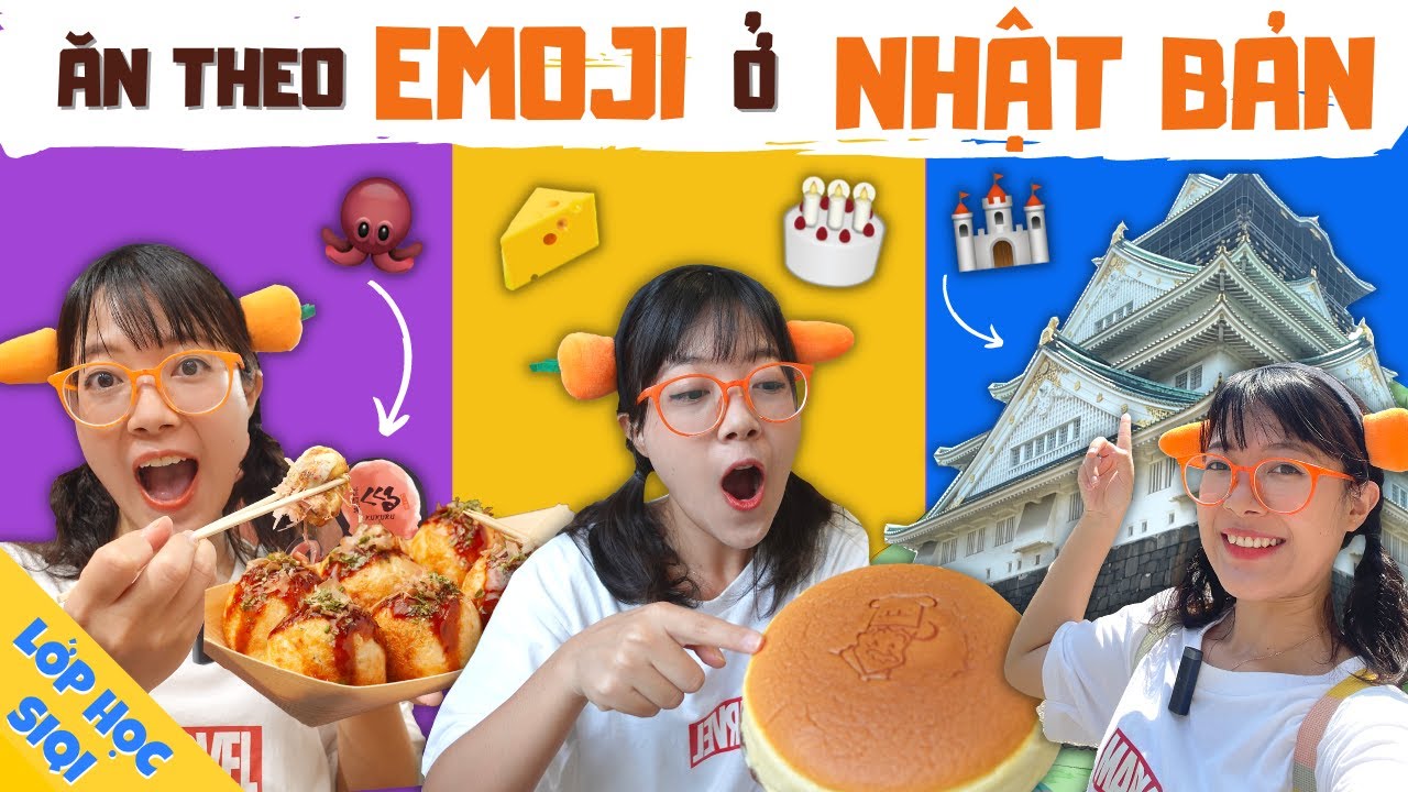 24H ĂN THEO EMOJI Ở NHẬT BẢN 🐙 🍰 🇯🇵 - Lee Cie diện kiến Lâu đài Osaka ...