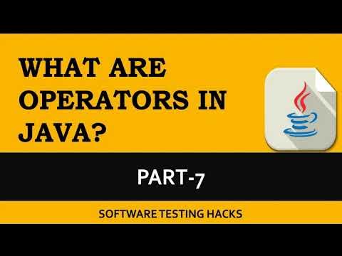 What are Operators in Java Part 7 | Java Tutorial - YouTube
