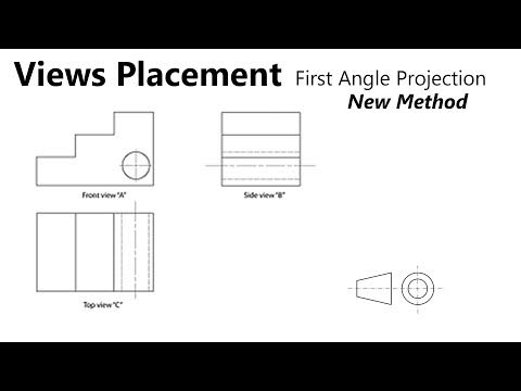 How to place Views in First Angle Projection, NEW METHOD | Orthographic Projection - YouTube