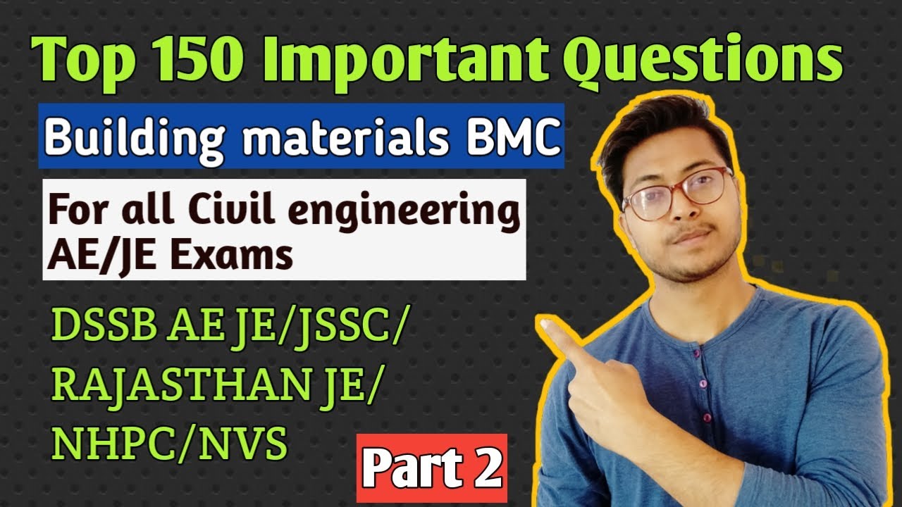 Building Material MCQ Questions for all civil engineering exams|Top 150 ...