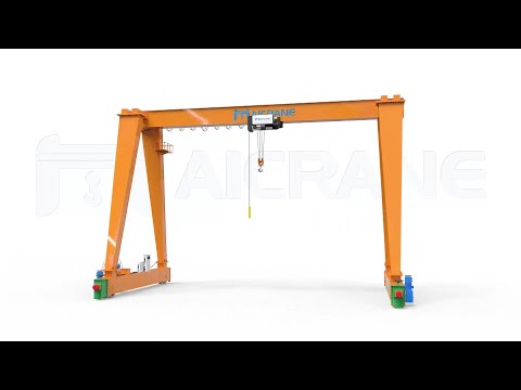 20 ton gantry crane - YouTube
