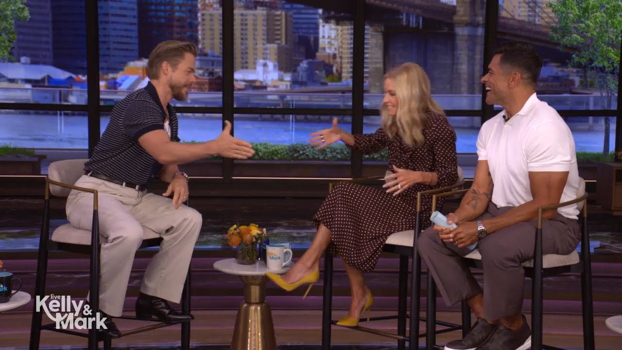 Derek Hough Asks Kelly and Mark for Advice on His New Job as the Host ...
