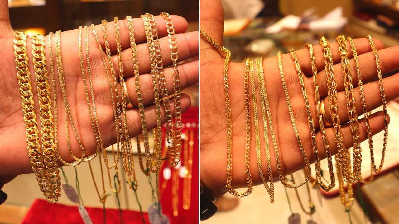 Gold Light Weight Chain From 2.7 Gram | New Chain Designs With Price ...