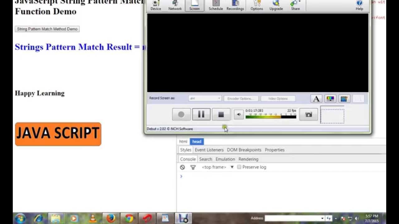 TAMIL STRINGS MATCH METHOD IN JAVASCRIPT DEMO - YouTube