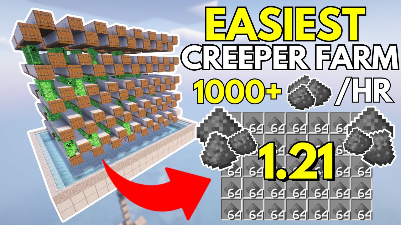 BEST GUNPOWDER Farm for Minecraft Bedrock 1.21+ - YouTube