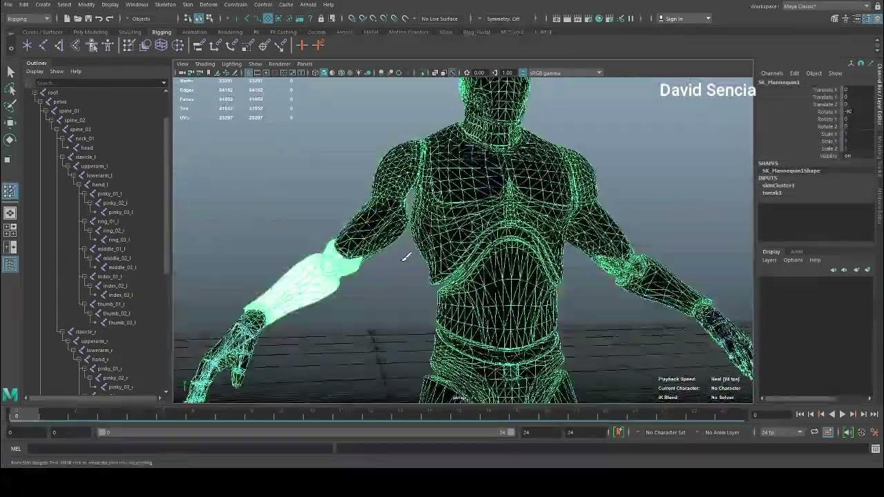 Skining Maya 3D - YouTube