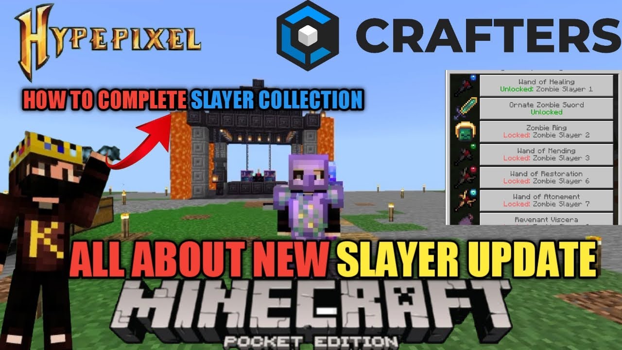 ALL ABOUT NEW SLAYER UPDATE IN CRAFTERSMC AND HOW TO COMPLETE IT #craftersmc #wenpixel # ...