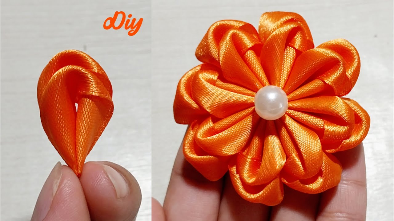 Easy Ribbon Flowers | Tips for Hand Sewing with Ribbon | Ribbon Crafts ...