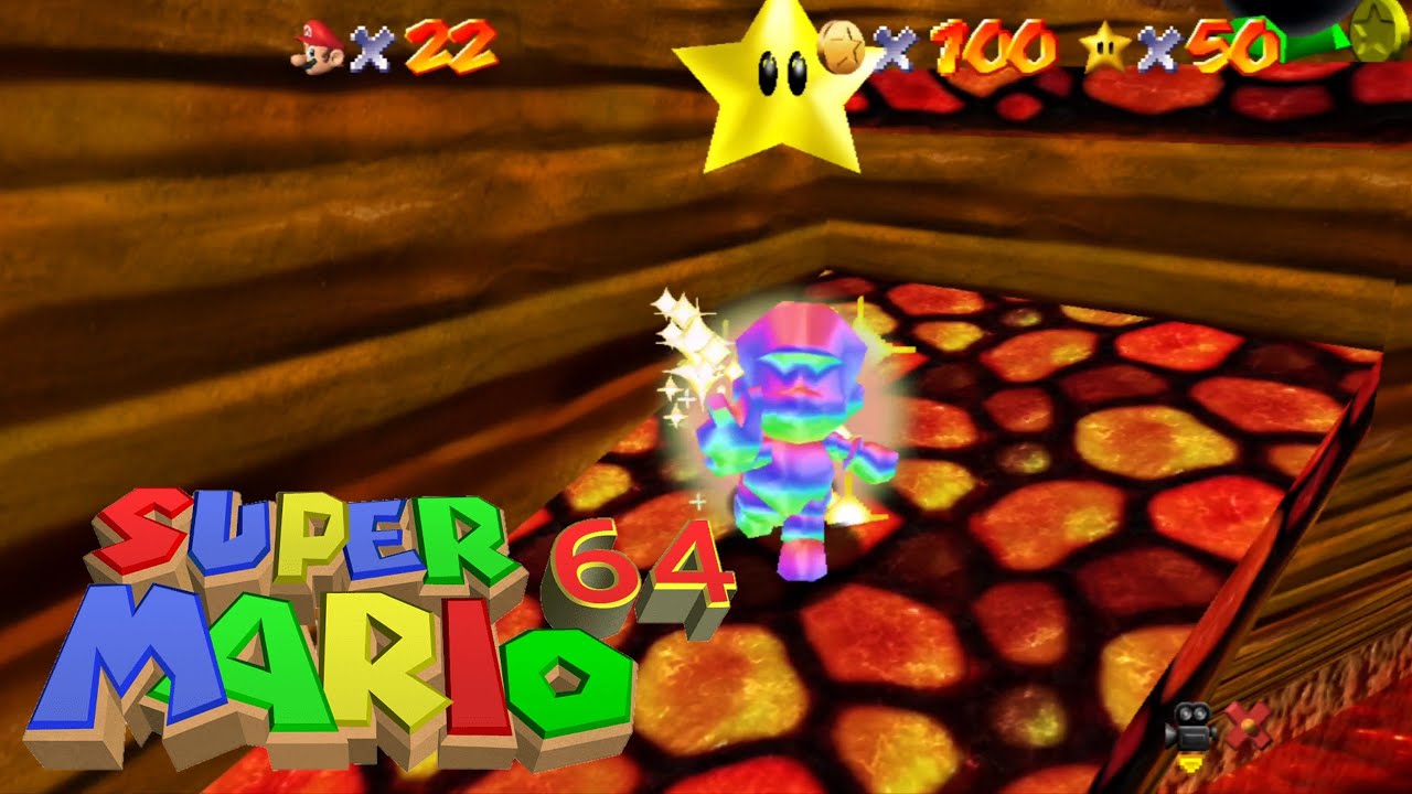 Super Mario 64 Rainbow Star Mod HD Textures Full Screen 16:9 Lethal ...