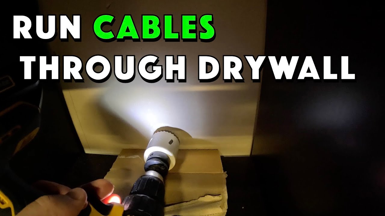 How to Run Cables or Wires Through Wall | Cable Management tips - YouTube