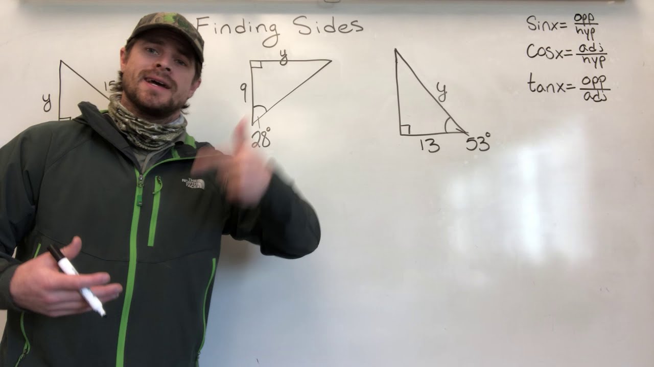 Trigonometry Finding Sides Sin Cos Tan - YouTube