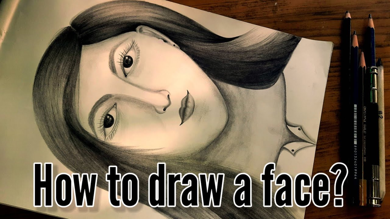 How To Draw A Face? | How Do You Give Shade In Face | How I Draw ...