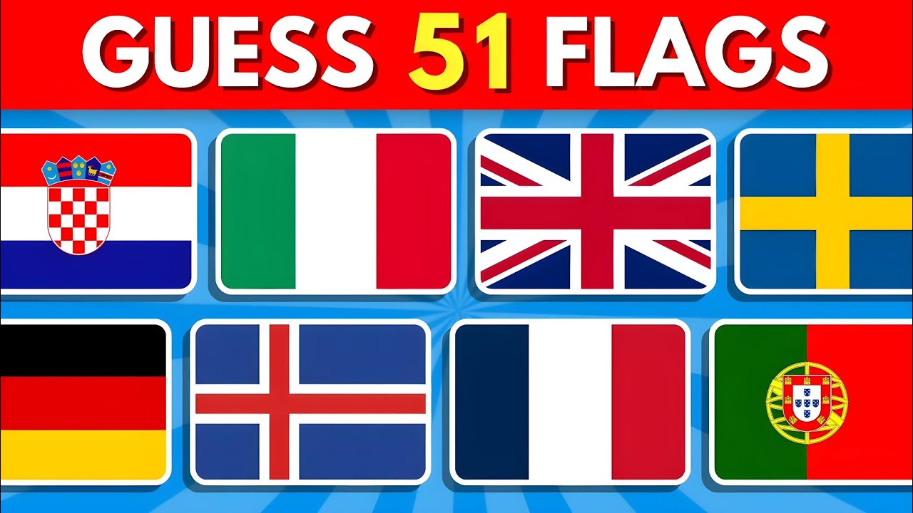 Test Your Knowledge: Guess All 51 European Country Flags! 🌍 - YouTube