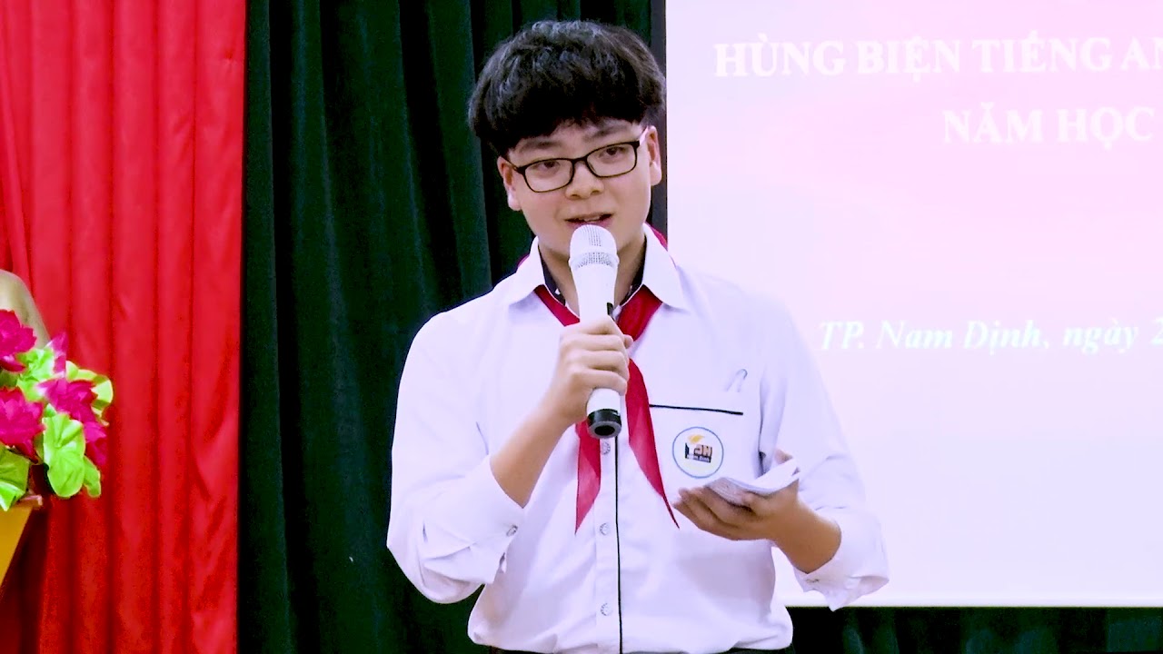 HOANG MAI PHUC THINH - LOP 8A8 - Truong TDN - Thi hung bien tieng Anh cap thanh pho 2019 - YouTube