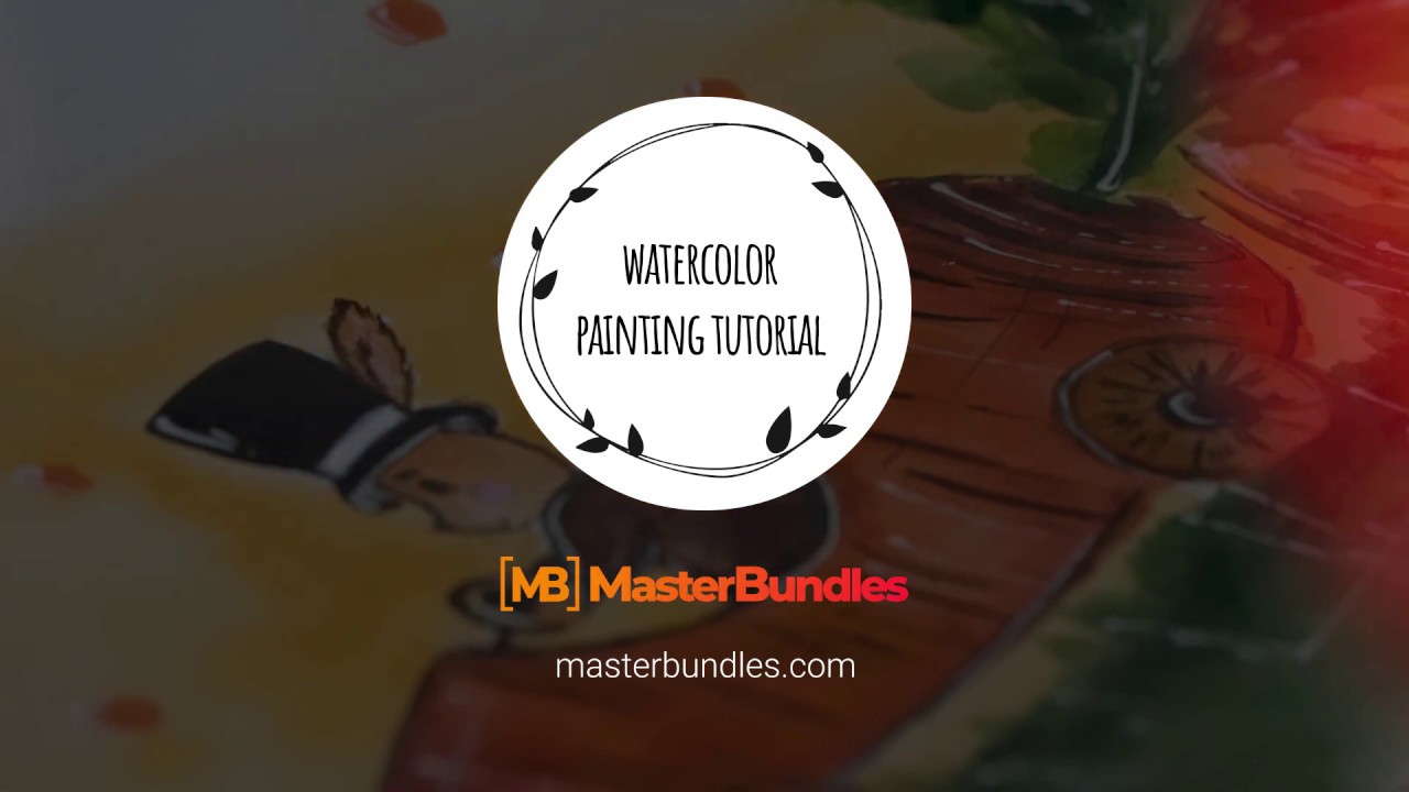 Watercolor painting tutorial by MasterBundles - YouTube