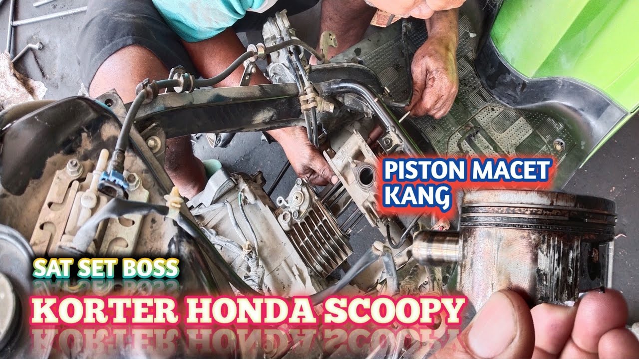 KORTER HONDA SCOOPY|| PISTON MACET @bengkeltm1385 - YouTube