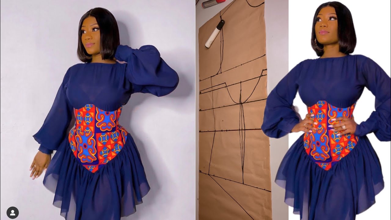How To Make This Gathered Dress With Basque Effect. - YouTube