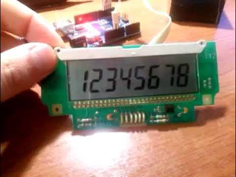 LCD от кассовых аппаратов ЭКР и МИНИКА на микросхеме HT1621 + Arduino - YouTube