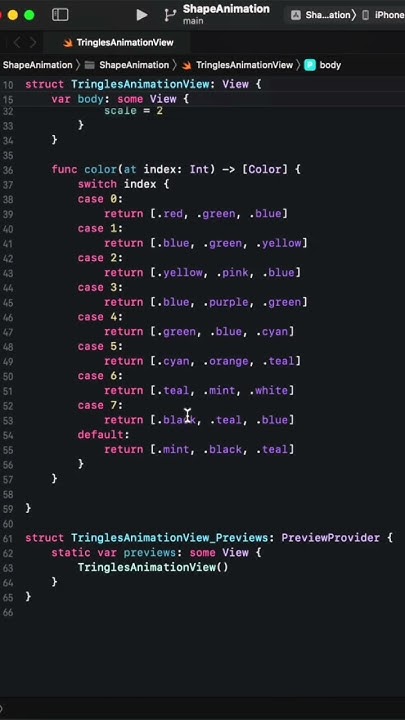 Triangle gradient SwiftUI animation with source code 🧑‍💻 #swiftui #shorts #developerlife #iosui ...