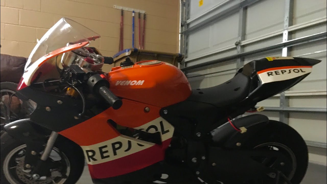 Riding my 90cc pocket bike (x15) 2019 - YouTube